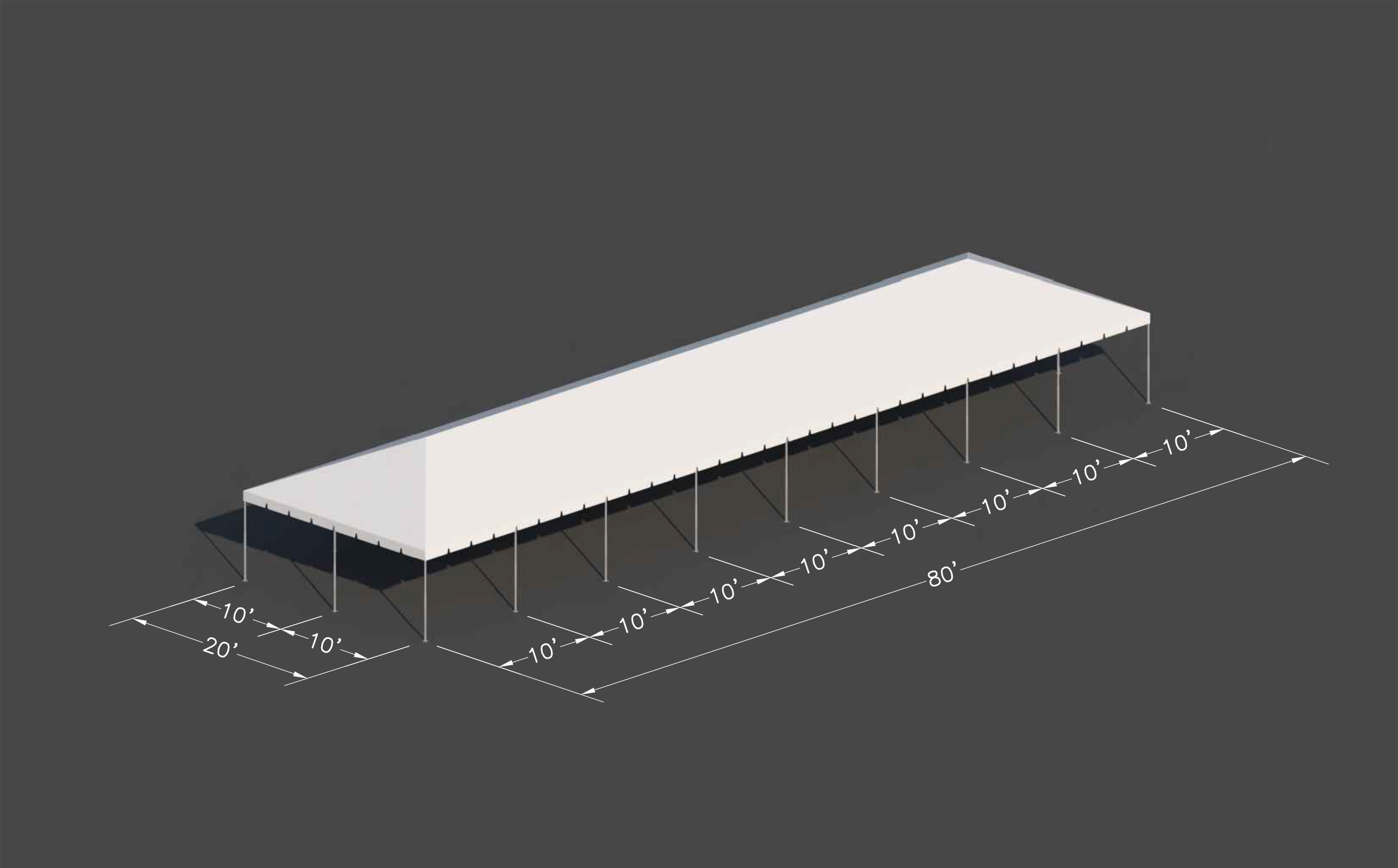 20' x 80' Frame Tent - Product Details