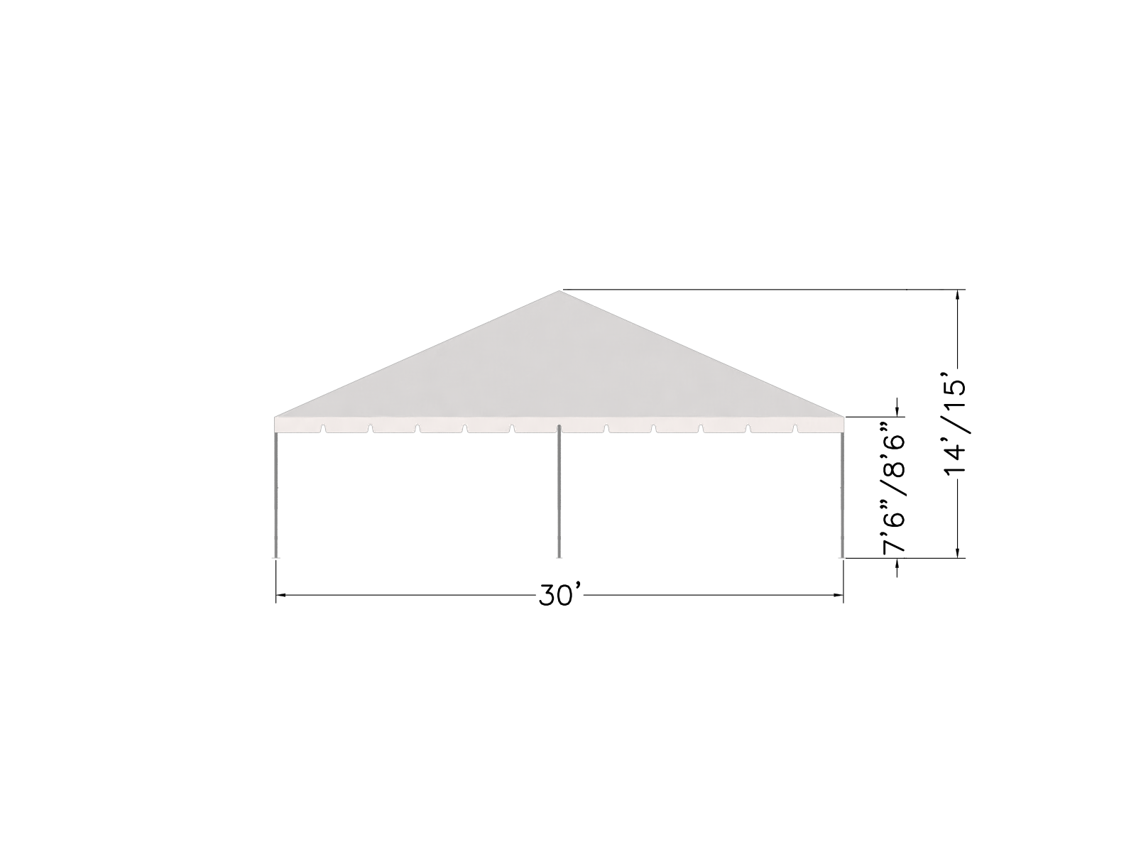 30' x 40' Frame Tent - Product Details