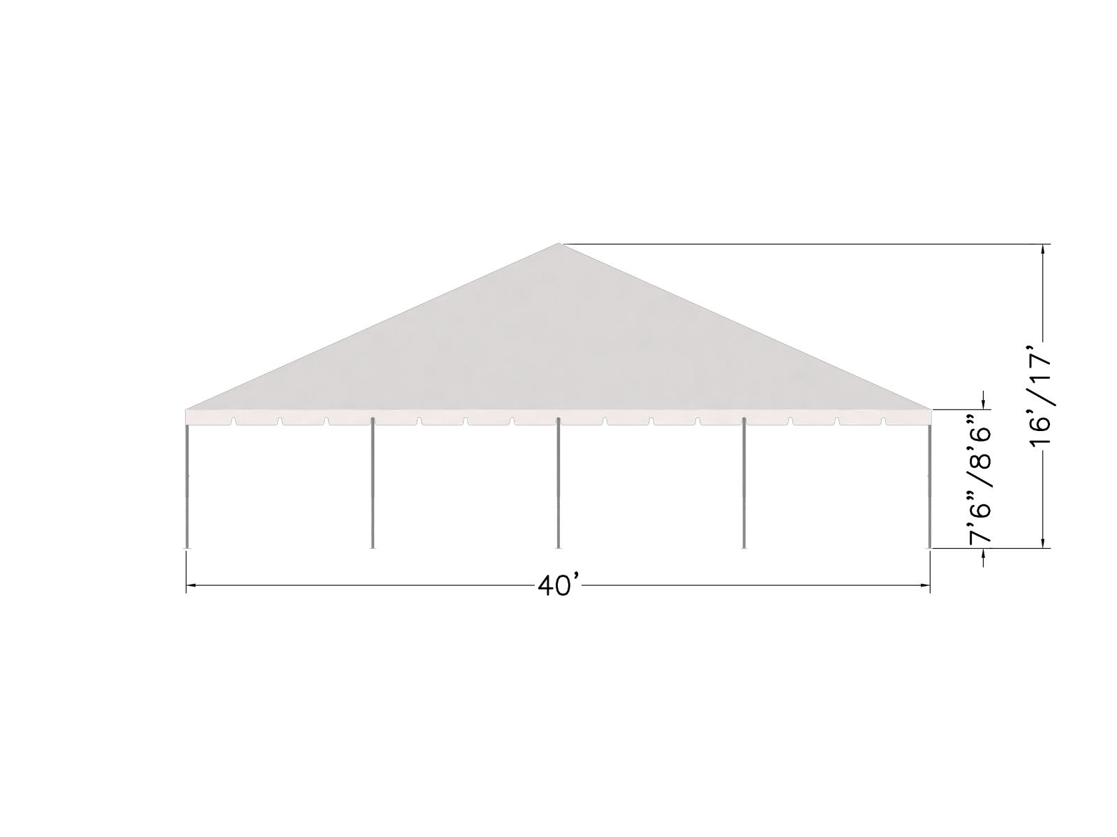 40' x 40' Frame Tent - Product Details